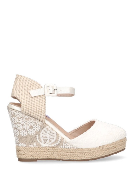 Esparteña valenciana alpargata Luna Collection leticia blanco - Luna Calzados y Complementos