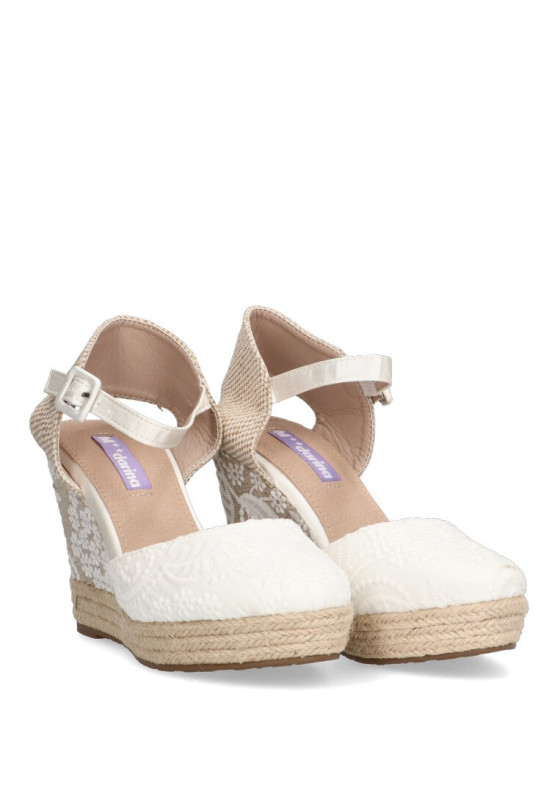 Esparteña valenciana alpargata mujer Luna Collection leticia blanco - Luna Calzados y Complementos