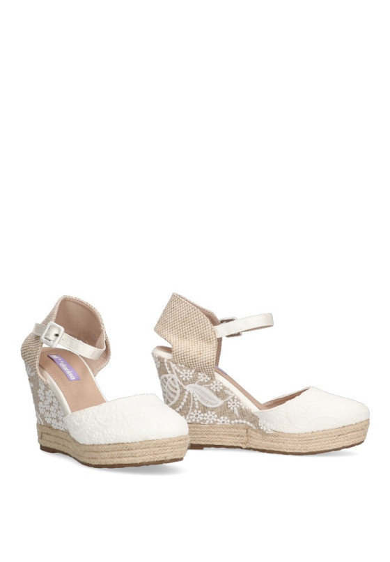 Esparteña valenciana alpargata mujer Luna Collection leticia blanco - Luna Calzados y Complementos